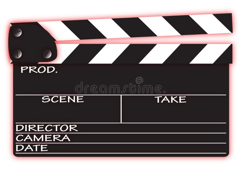 Directors cut clap board stock vector. Illustration of close - 14067933