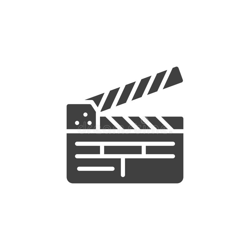 Clapper Board Icon Vector Illustration Isolated on White . Stock Vector ...