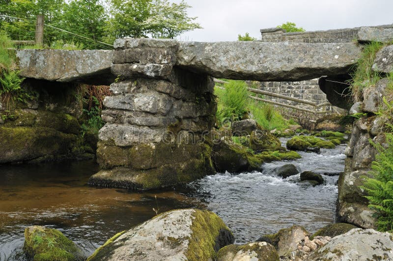 Clapper Bridge Over Blackbrook Stock Photo - Image of nature, england ...