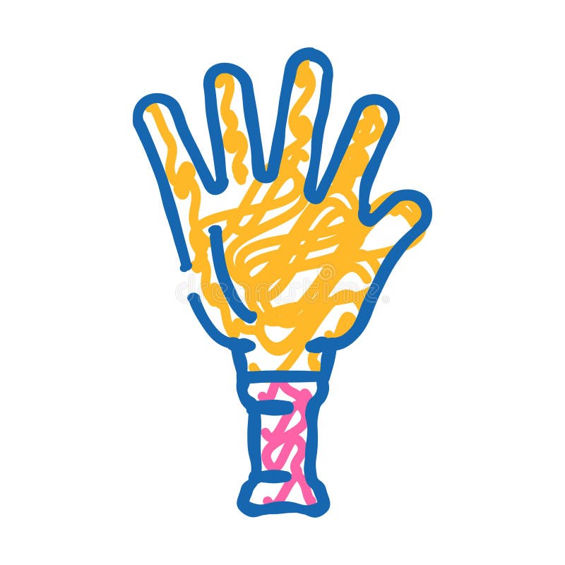 Clapper Fan Accessory Icon Doodle Illustration Stock Vector ...