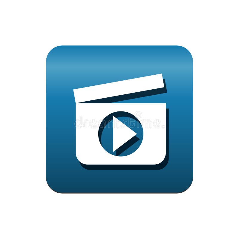 Clapper Media Player Isolated Icon Stock Vector - Illustration of tape ...