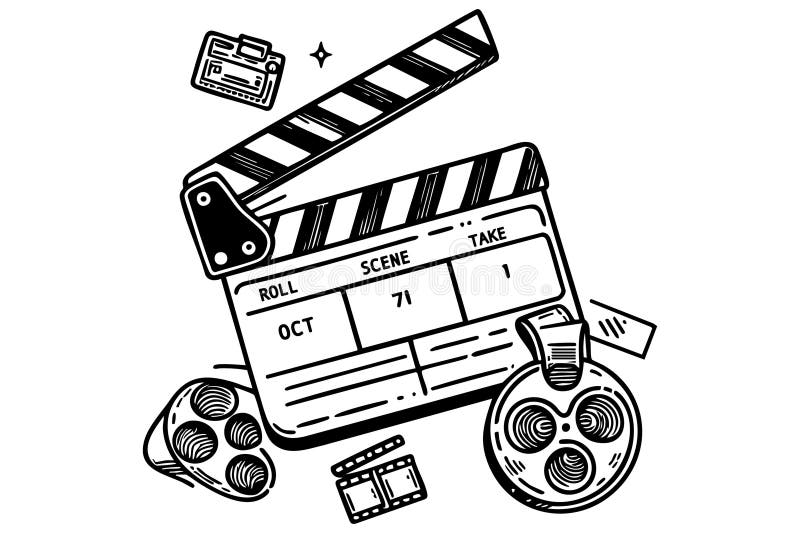 Clapperboard Icon Vector. Clap Board for Starting a Video Clip Scene ...