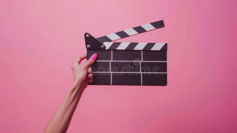 Clapperboard Pink Backdrop Ai Generated Stock Photos - Free & Royalty ...