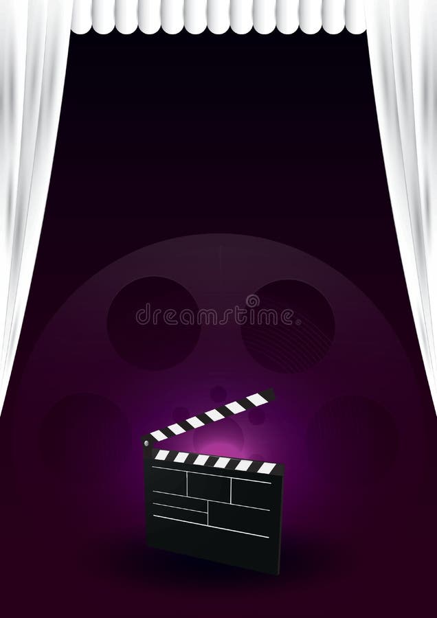 Clapperboard Poster Design. Vector Illustration Decorative Design Stock ...