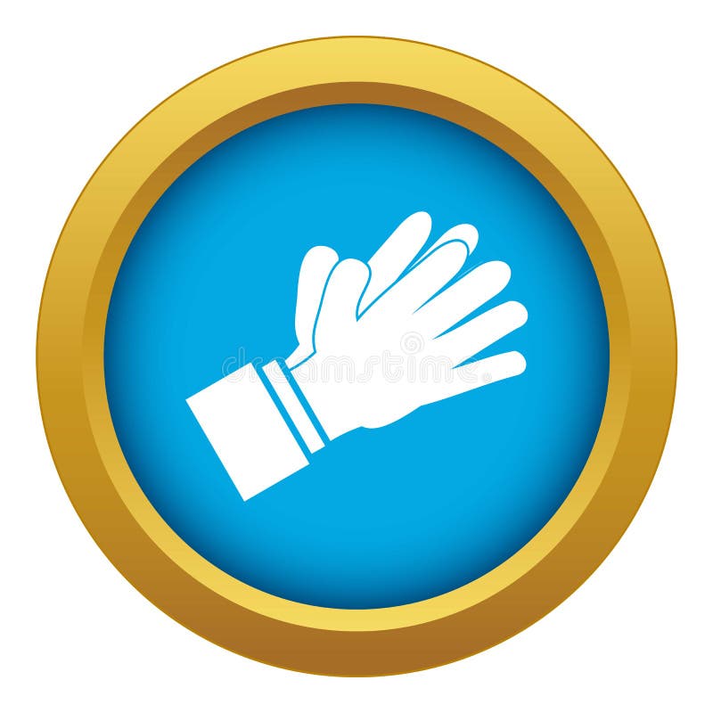 Clapping Applauding Hands Icon Blue Vector Isolated Stock Vector ...