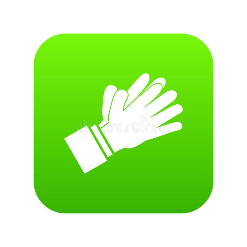 Clapping Applauding Hands Icon Digital Green Stock Vector ...