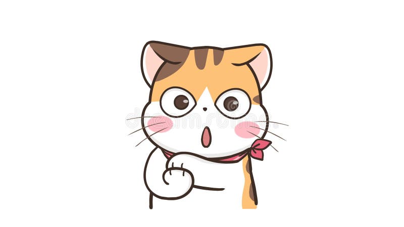 Clapping Cat Animation with White Background Stock Video - Video of ...