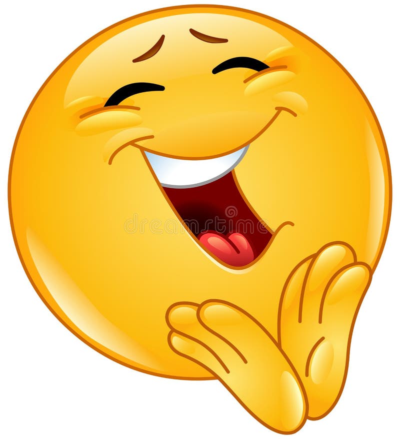 Emoticon - Clapping hands stock illustration. Illustration of email ...