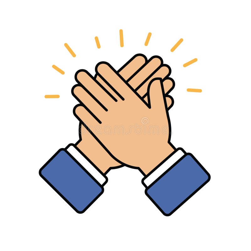 Clapping clip art. stock illustration. Illustration of motion - 362243180