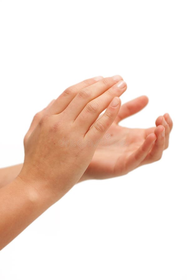 Clapping! Female Hands Clapping Stock Photo - Image of space, isolated ...