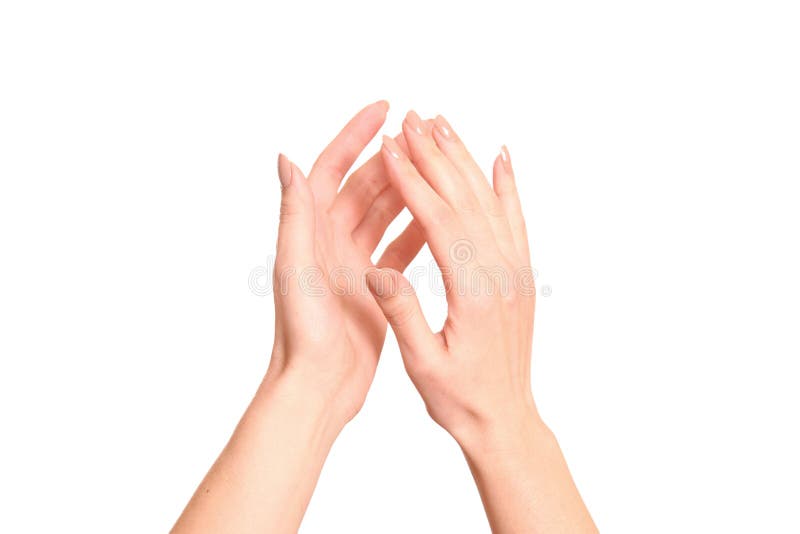 Clapping! Female Hands Clapping Stock Image - Image of motion, white ...