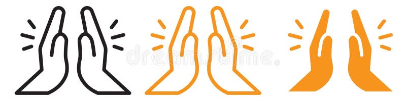 Clapping Hand Icon Set Applause and Appreciation Symbols for ...