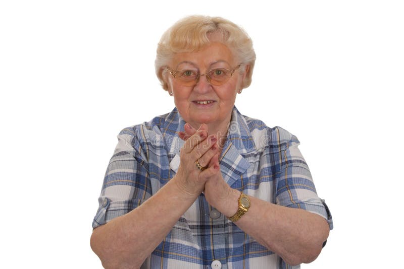 Elderly Man Clapping Hands Joyfully while Sitting on a Bench, Park ...