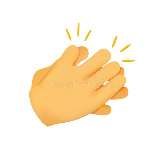 Clapping Hands Emoji Vector 3D Icon Icon. Clapping Hands Gesture ...