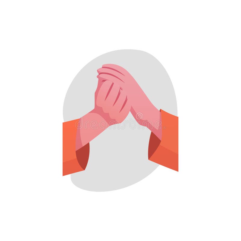 Clapping Hands Gesture Flat Vector, Hands with Sleeves Applauds ...