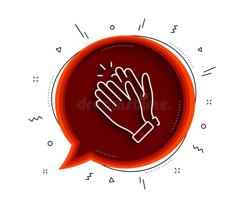 Clapping Hands Line Icon. Clap Sign. Vector Stock Vector - Illustration ...