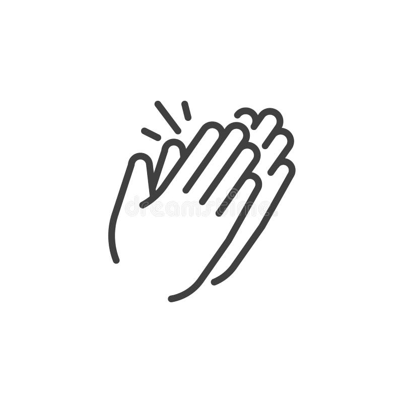 Clapping Outline Stock Illustrations – 974 Clapping Outline Stock ...