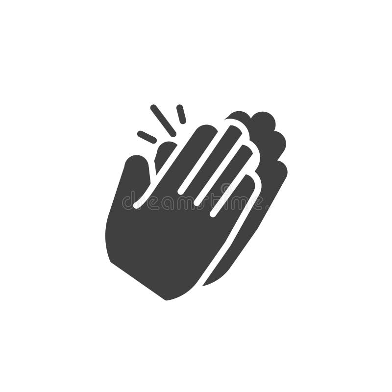 Clapping hands vector icon stock vector. Illustration of filled - 239865061