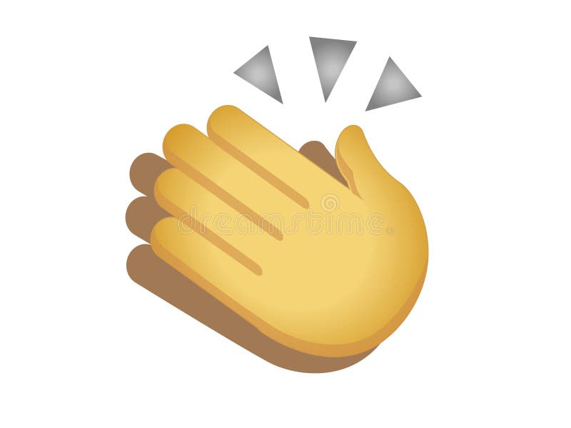 Clapping Yellow Gesture Hands Icon for Applause or Appreciation Stock ...