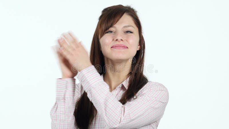 Clapping, Young Girl Clapping Stock Video - Video of indoor, applaud ...