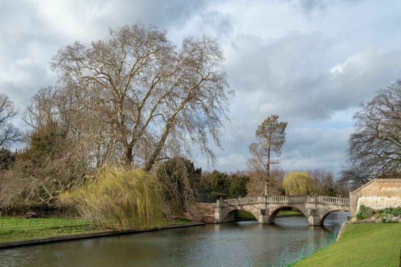 Clare College Bridge, Cambridge Stock Photo - Image of bright, clare ...