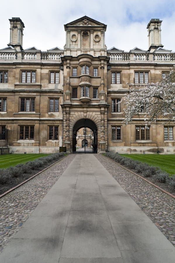Clare College Entrance Cambridge University Stock Photo - Image of ...