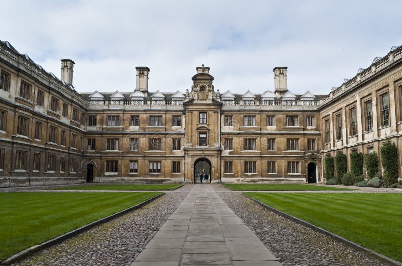 Clare College Entrance Cambridge University Stock Image - Image of ...
