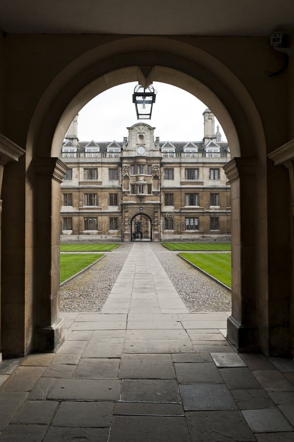 Clare College Entrance Cambridge University Stock Photo - Image of ...