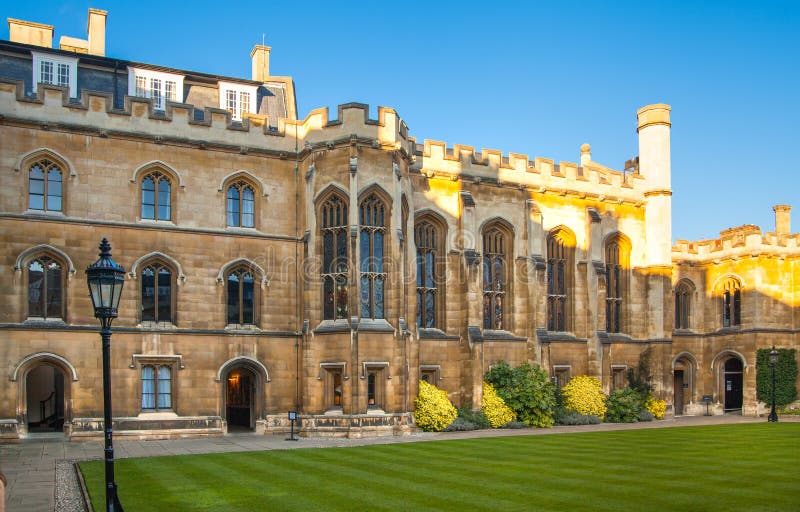 Clare College Entrance Cambridge University Stock Photo - Image of ...