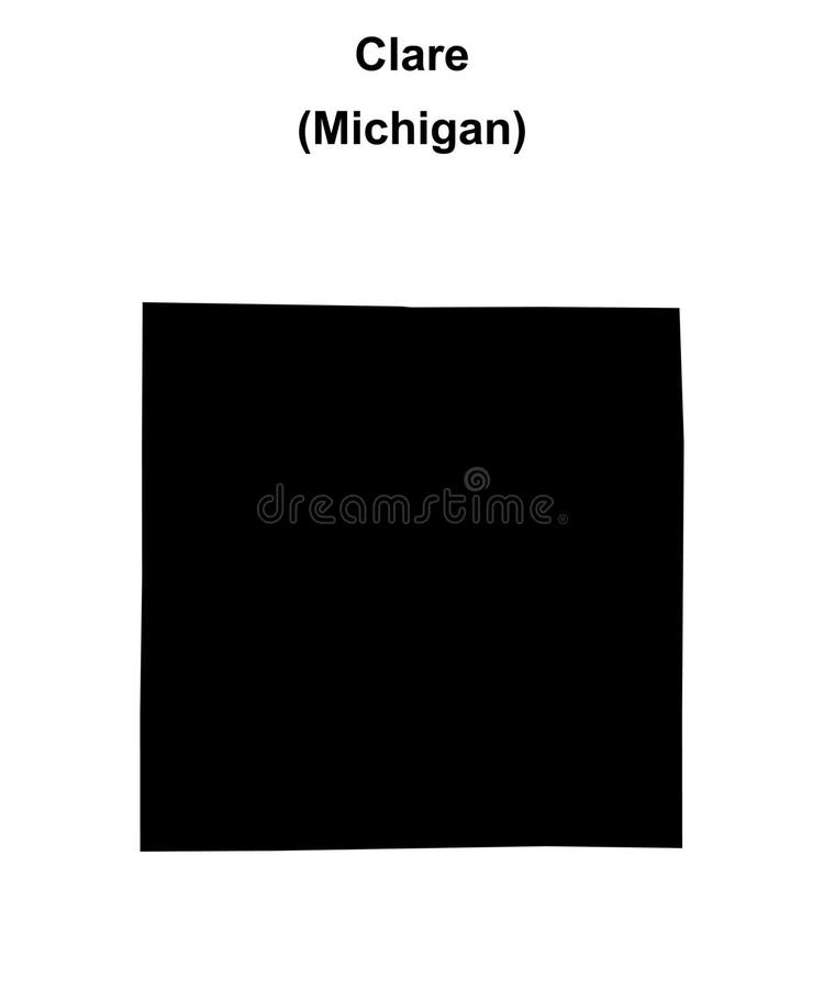 Clare outline map stock vector. Illustration of empty - 361607143