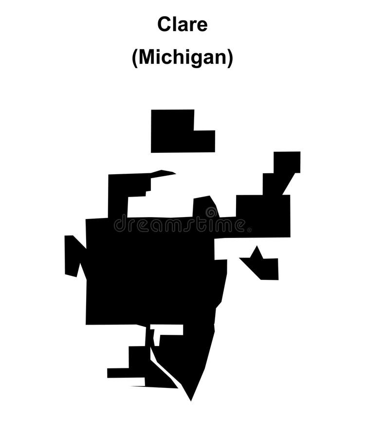 Clare outline map stock vector. Illustration of clar - 387410333