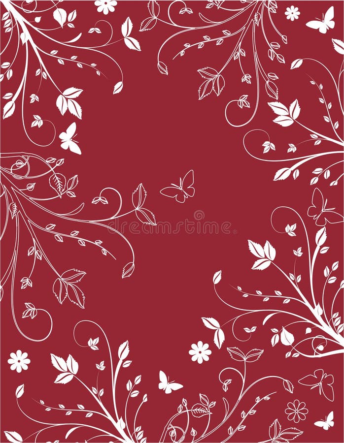 Claret Floral Background Picture. Image: 8220718
