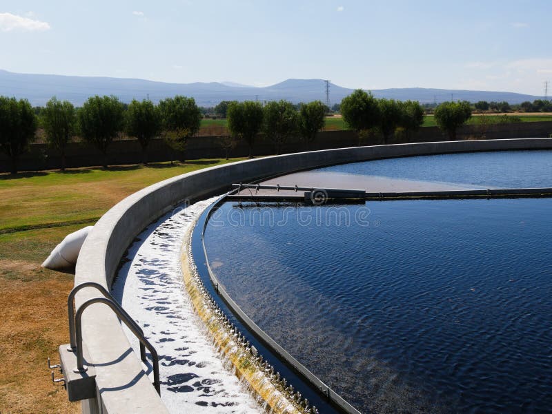 Clarification Tank Waste Water Treatment Plant Stock Image - Image of ...