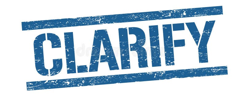 CLARIFY Text on Blue Vintage Lines Stamp Stock Illustration ...
