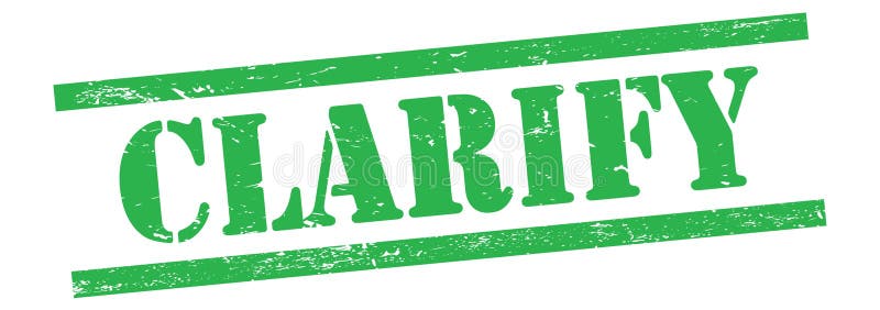 CLARIFY Text on Green Grungy Lines Stamp Stock Illustration ...