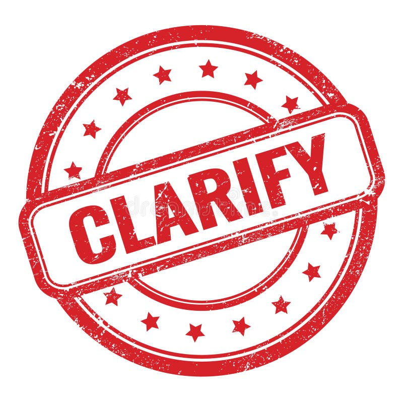 CLARIFY Word Written on Red Round Stamp Stock Illustration ...