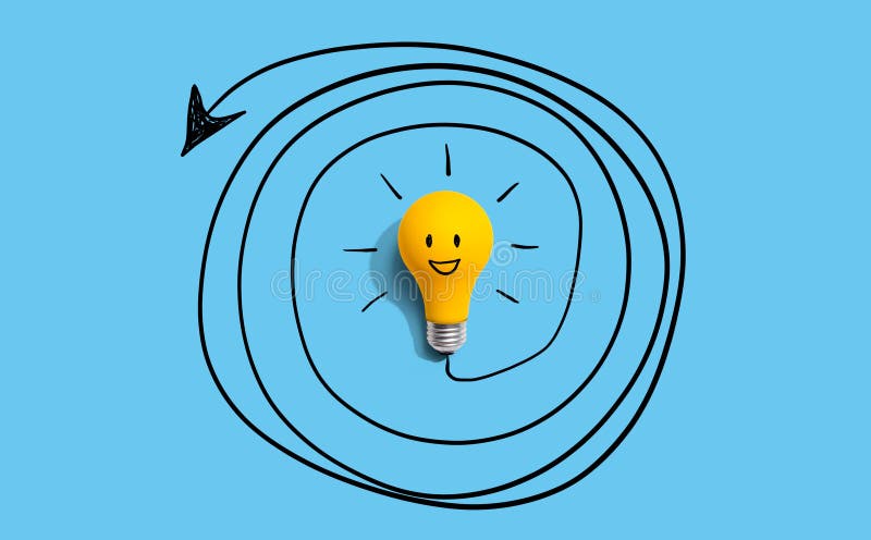 Clarifying Complex Ideas Theme with Light Bulb Stock Image - Image of ...