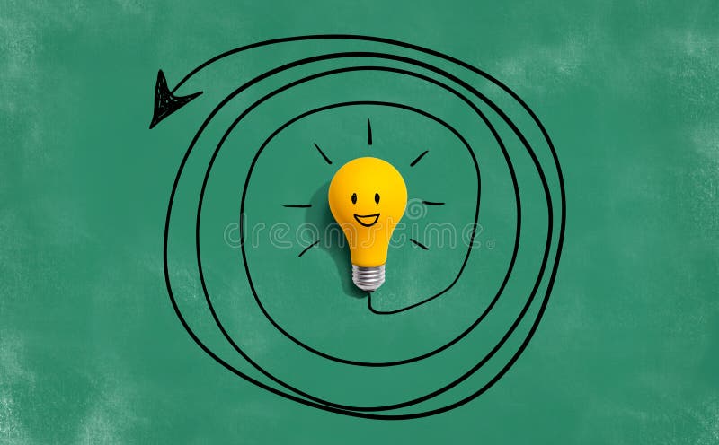 Clarifying Complex Ideas Theme with Light Bulb Stock Image - Image of ...