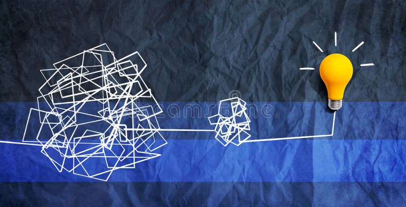 Clarifying Complex Ideas Theme with Light Bulb Stock Image - Image of ...