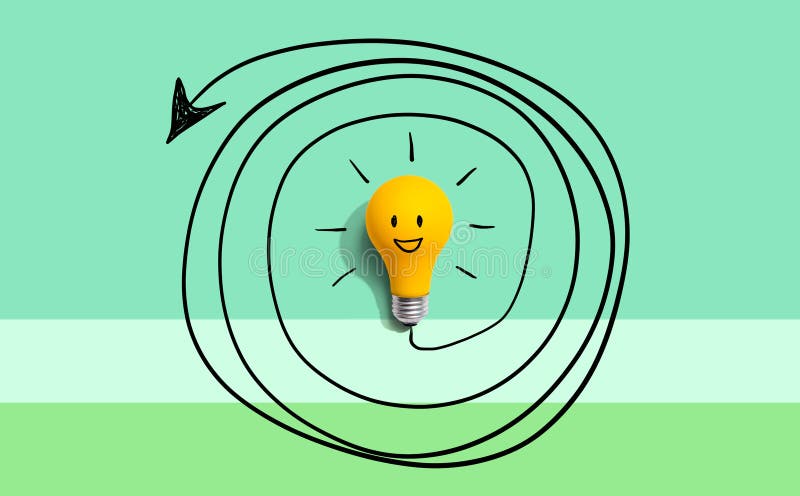 Clarifying Complex Ideas Theme with Light Bulb Stock Image - Image of ...