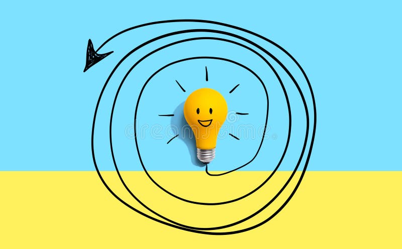 Clarifying Complex Ideas Theme with Light Bulb Stock Image - Image of ...
