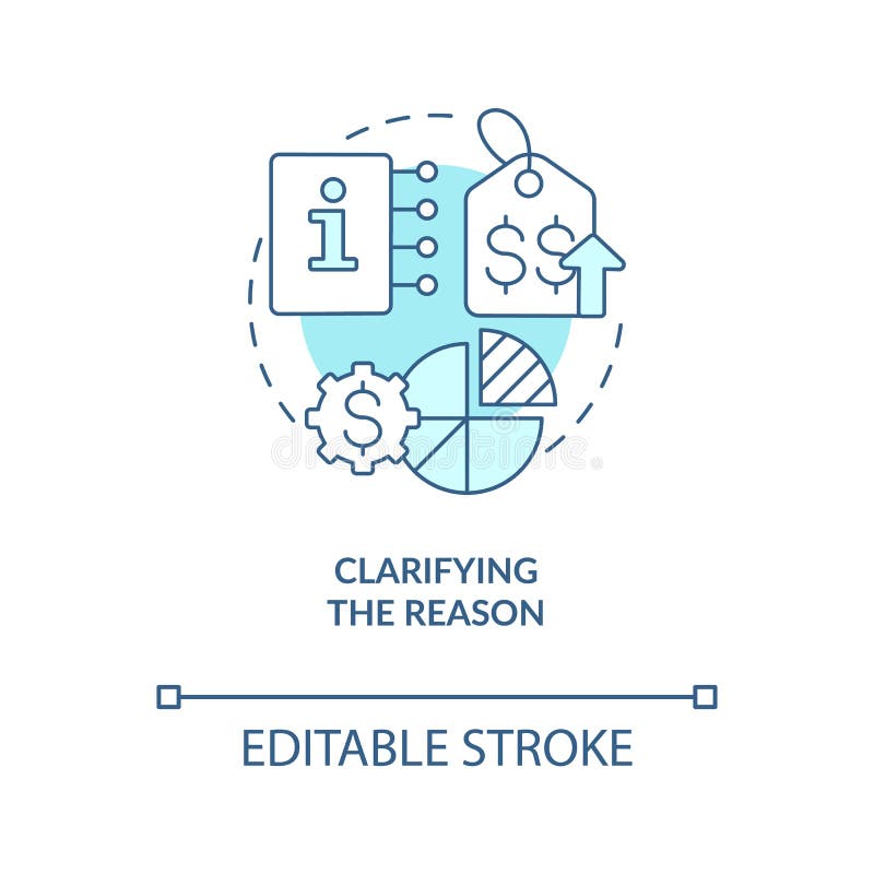 Clarifying Reason Blue Concept Icon Stock Illustration - Illustration ...