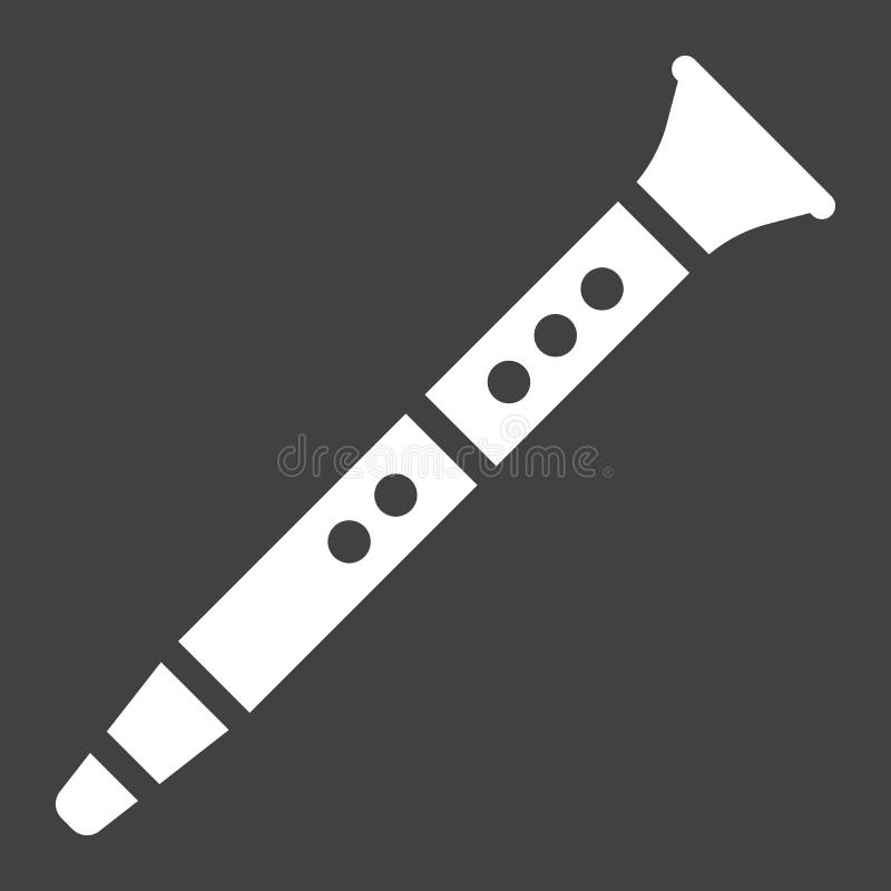 Clarinet Line Icon, Music and Instrument Stock Vector - Illustration of ...