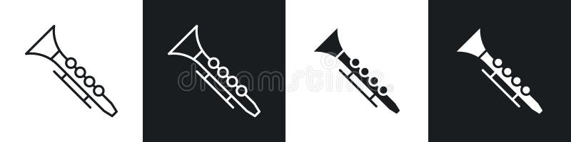 Clarinet icon stock illustration. Illustration of concept - 341334380