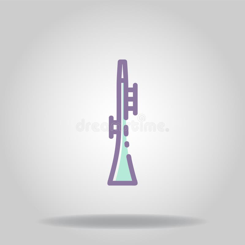 Clarinet Icon or Logo in Pastel Color Stock Vector - Illustration of ...