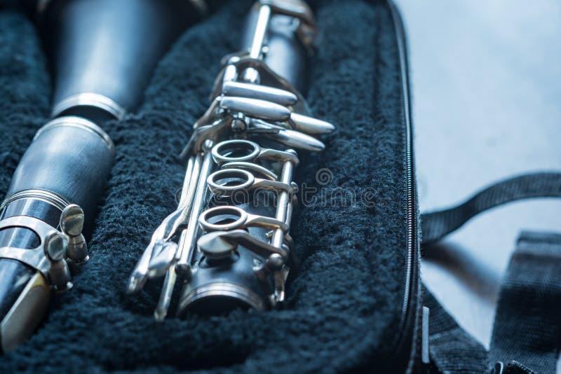 Clarinet Inside Musical Instrument Storage Case Closeup Stock Photo ...