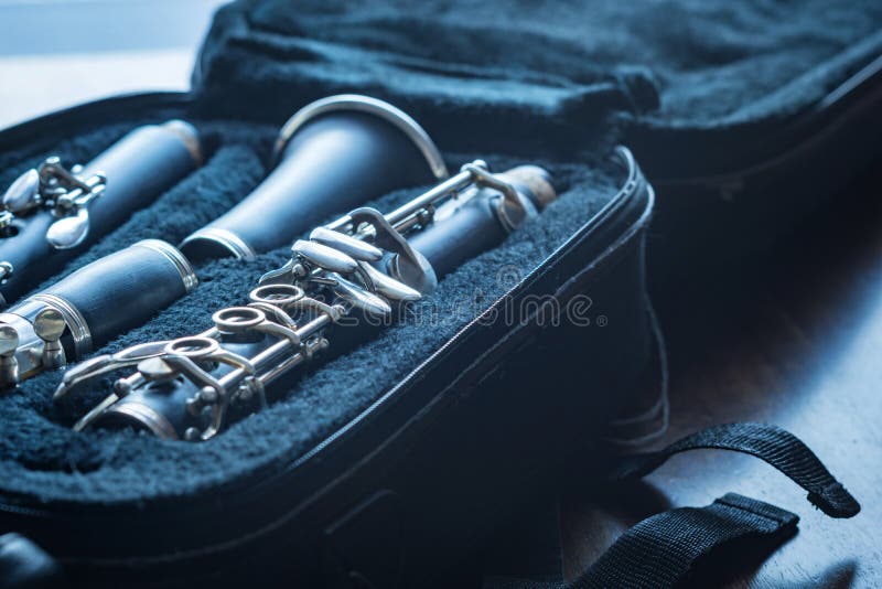 Clarinet Inside Musical Instrument Storage Case Closeup Stock Image ...