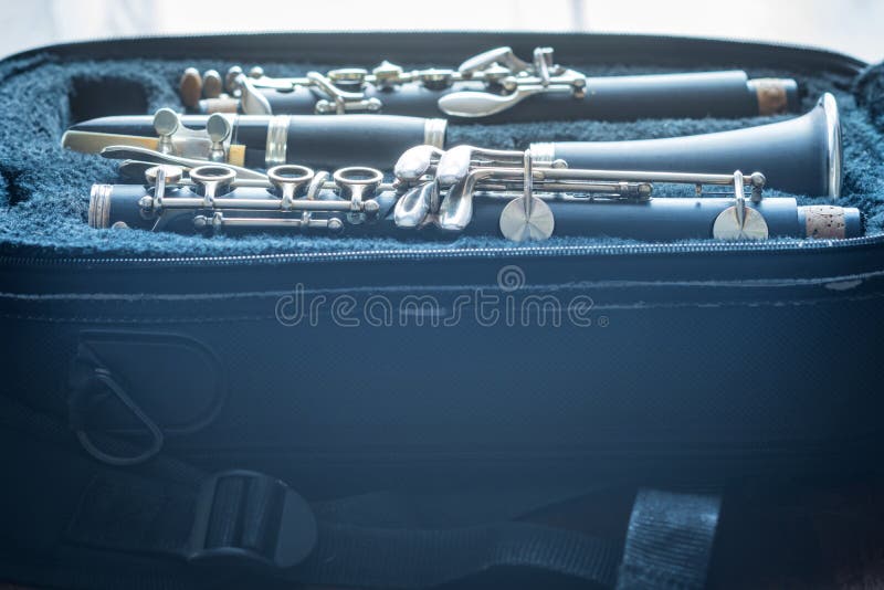 Clarinet Inside Musical Instrument Storage Case Closeup Stock Image ...
