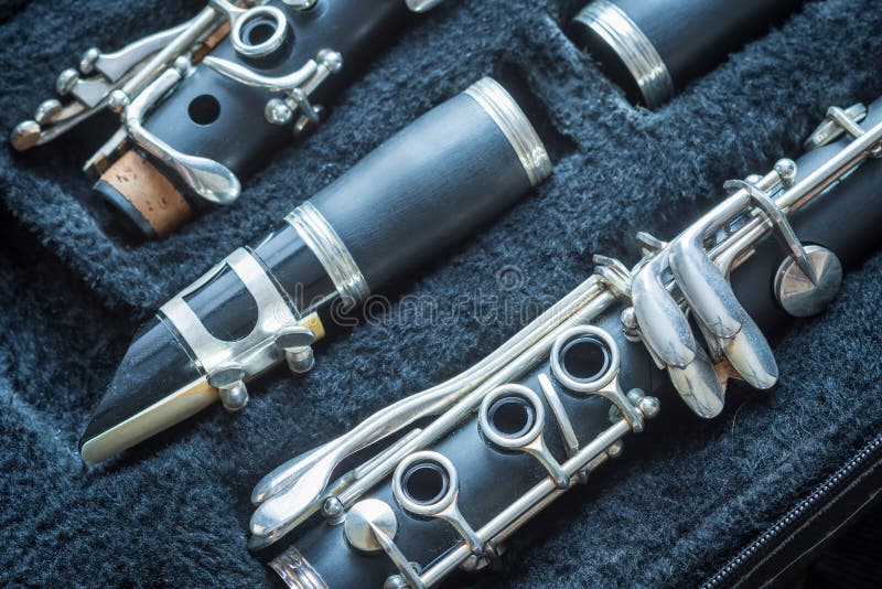 Clarinet Inside Musical Instrument Storage Case Closeup Stock Image ...