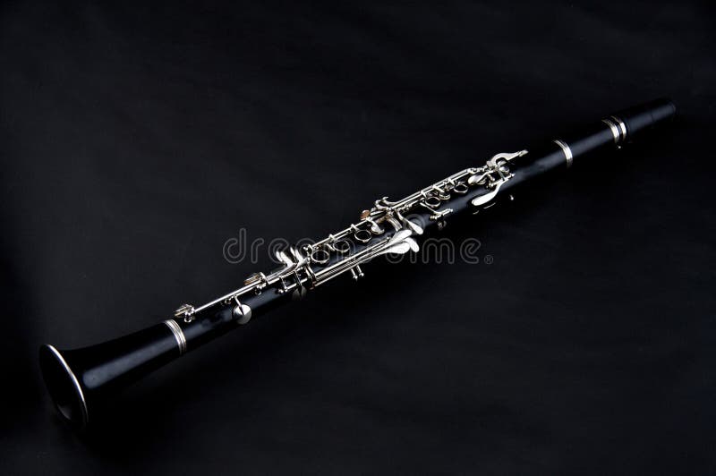 Clarinet Isolated on Black Background Stock Photo - Image of close ...